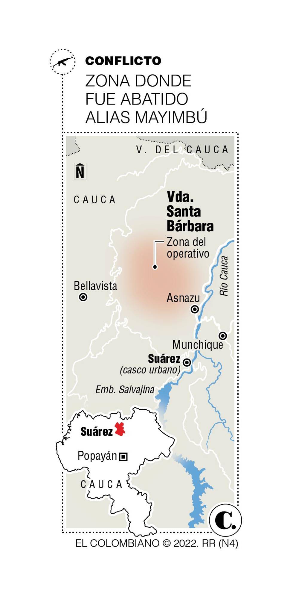 Alias Mayimbú no logró salvarse con su pistola de oro