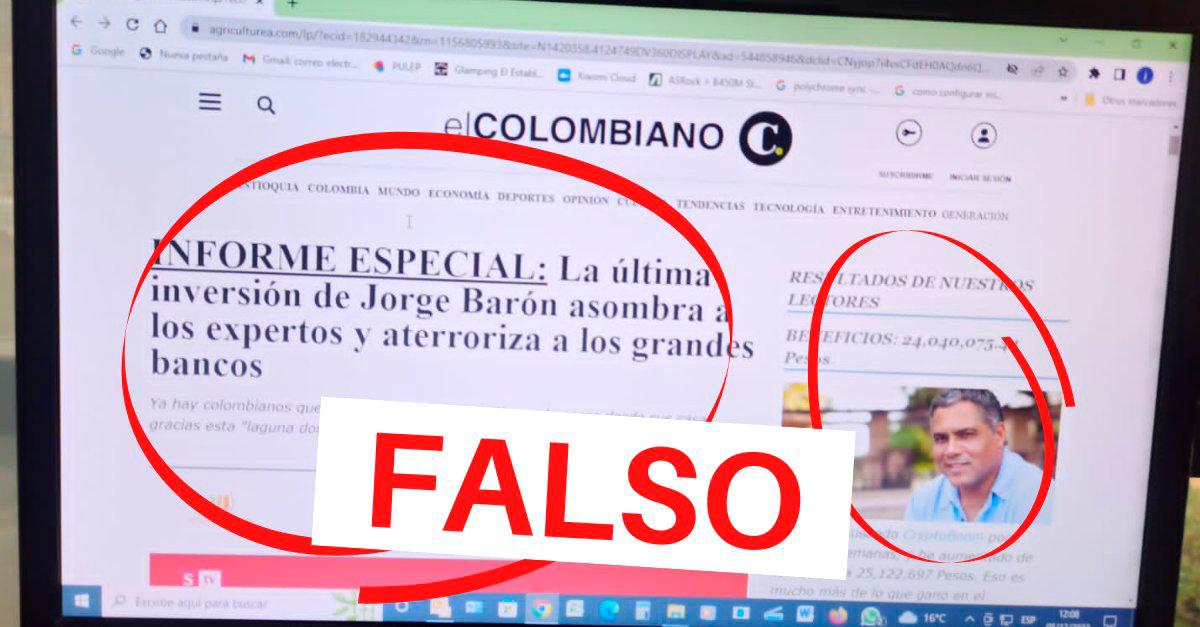 ¡No caiga! EL COLOMBIANO no ha publicado noticias de inversiones ...