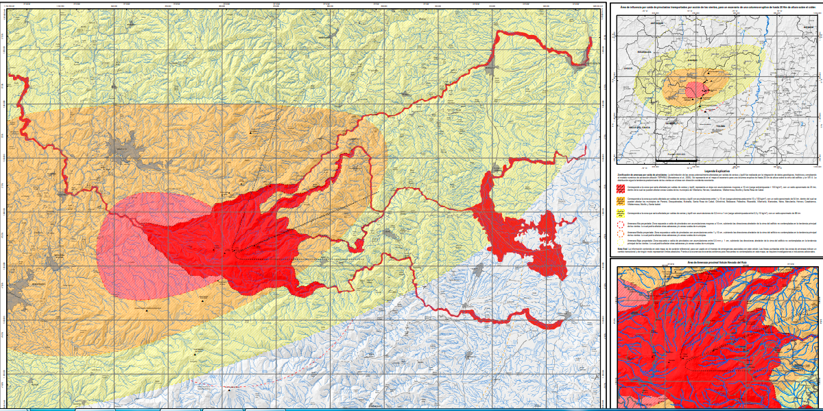 Las zonas más vulnerables ante la eventual erupción del Nevado del Ruiz