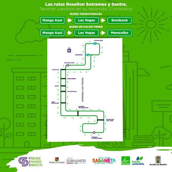 A estrenar rutas de buses en El Poblado, Envigado y Sabaneta