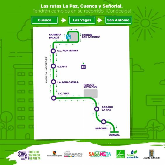 A estrenar rutas de buses en El Poblado, Envigado y Sabaneta