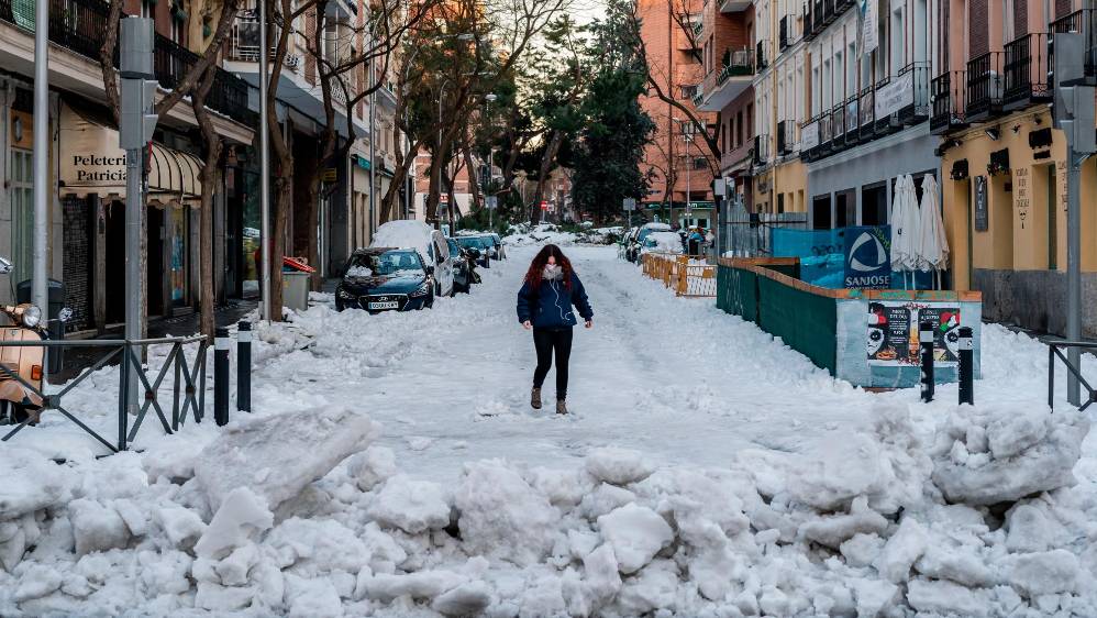 La tormenta Filomena Cubre de nieve a España.