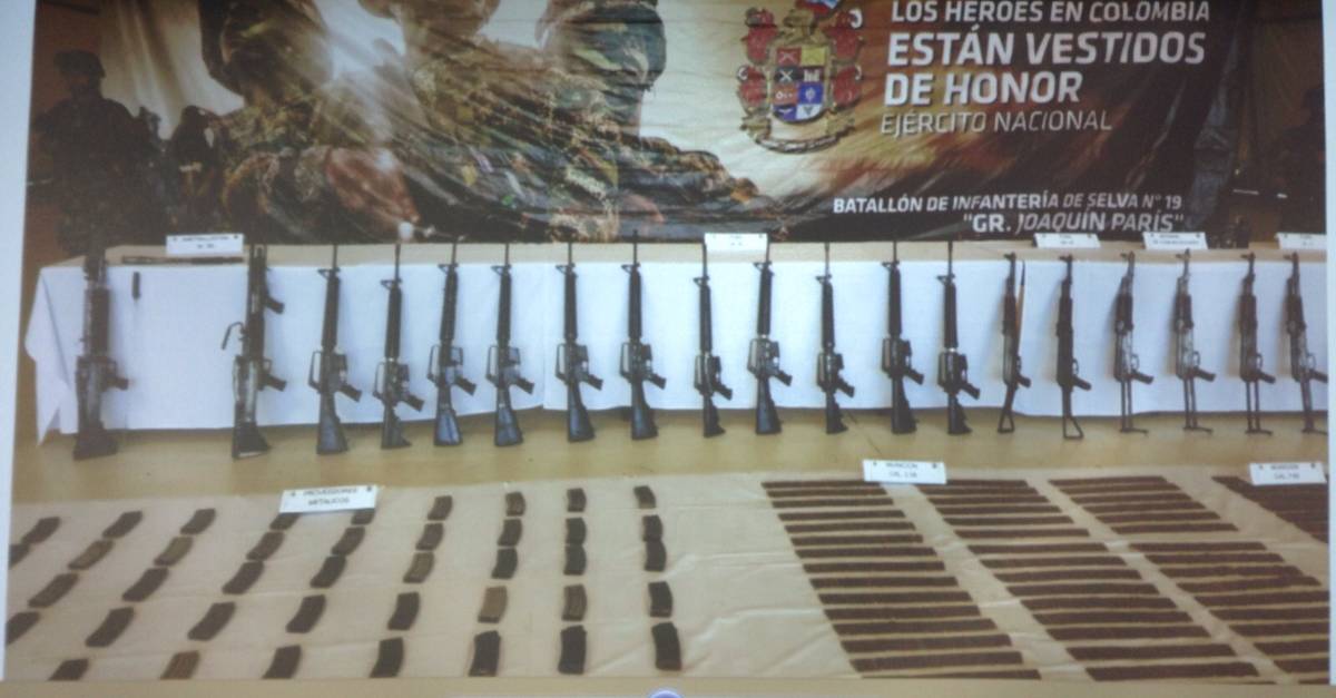 Encuentran depósito de armas del “Bloque Meta”