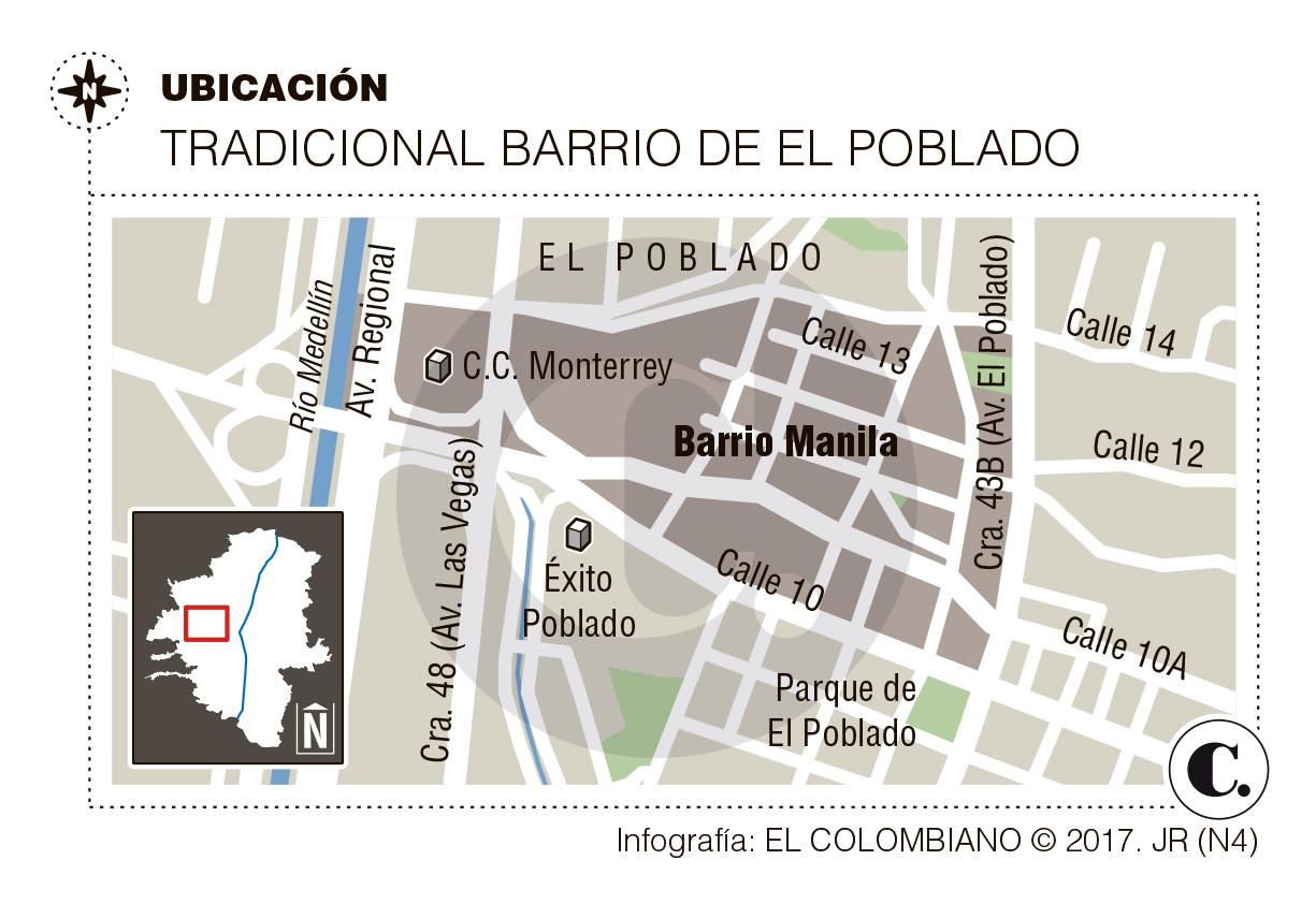 Manila, un barrio de contrastes en El Poblado