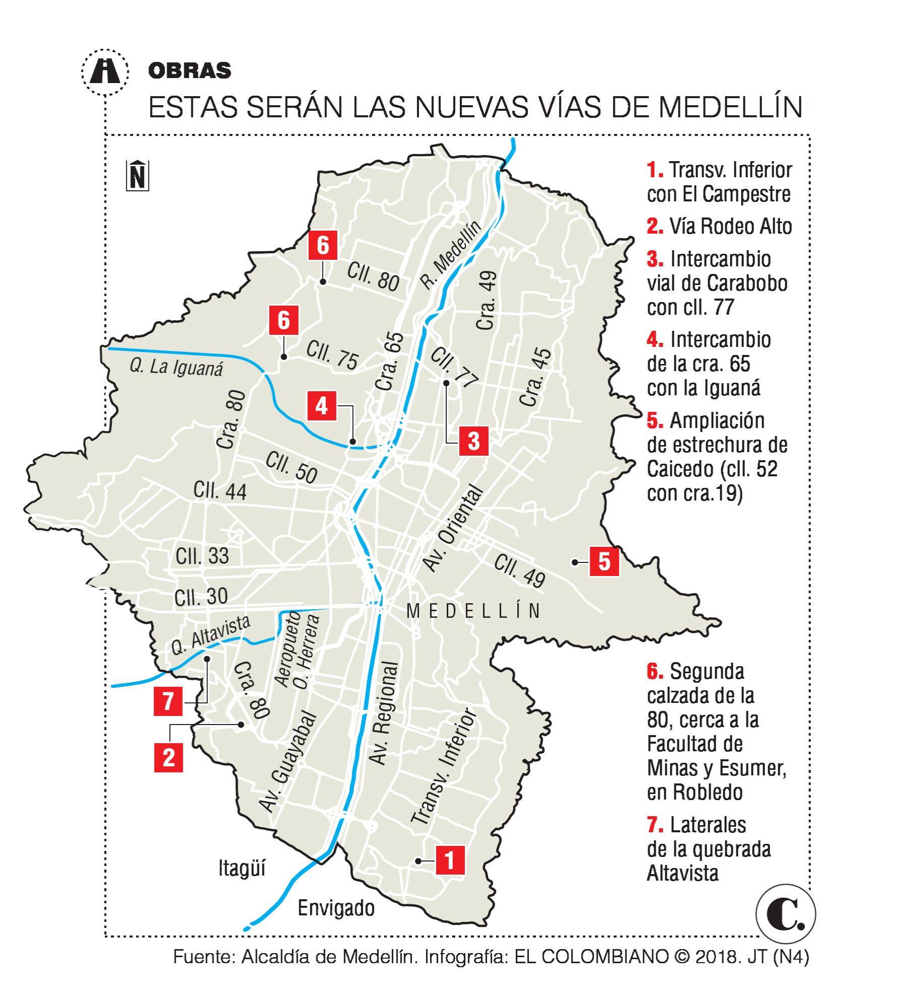 Las 11 Vías Que Estrenará Medellín