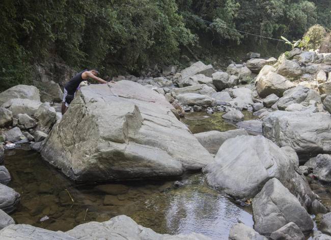 La quebrada Santa Elena está casi seca