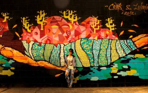 Ledania, la muralista que rompe paredes con pintura