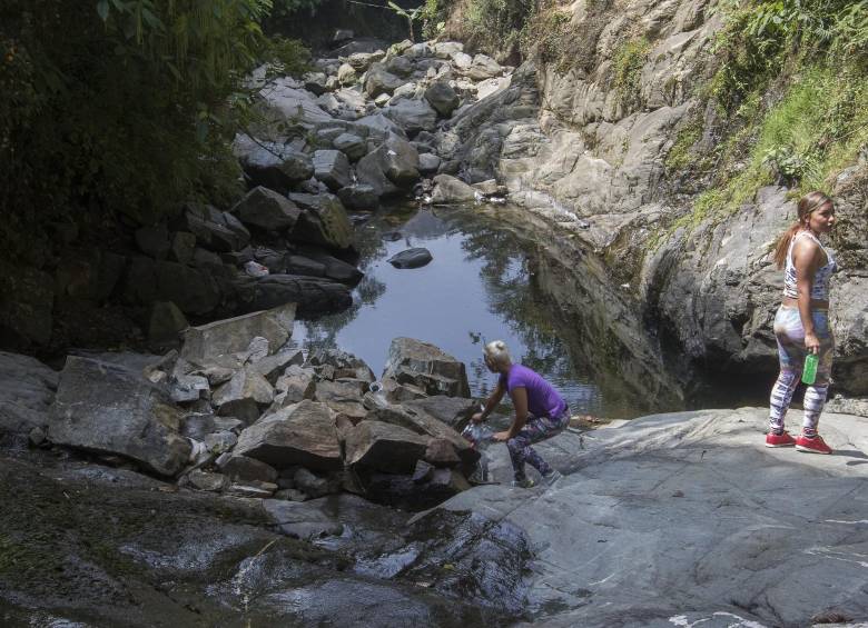 La quebrada Santa Elena está casi seca