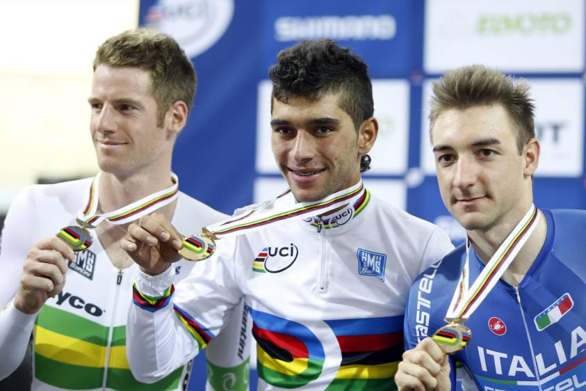 En fotos: Gaviria campeón mundial en ciclismo de pista