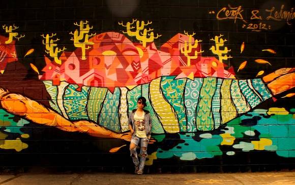 Ledania, la muralista que rompe paredes con pintura