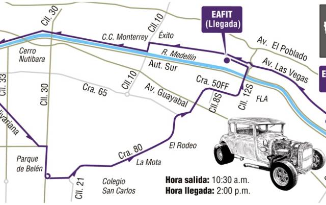 Recorrido desfile autos clásicos y antiguos EL COLOMBIANO
