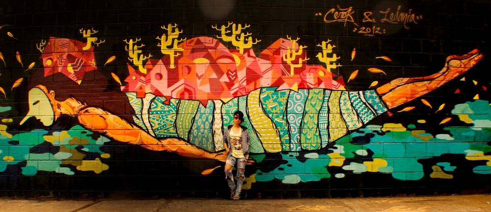 Ledania, la muralista que rompe paredes con pintura