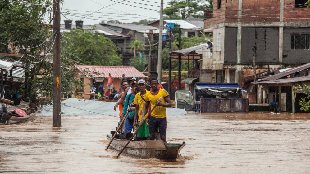 Chocó sufre por las fuertes lluvias